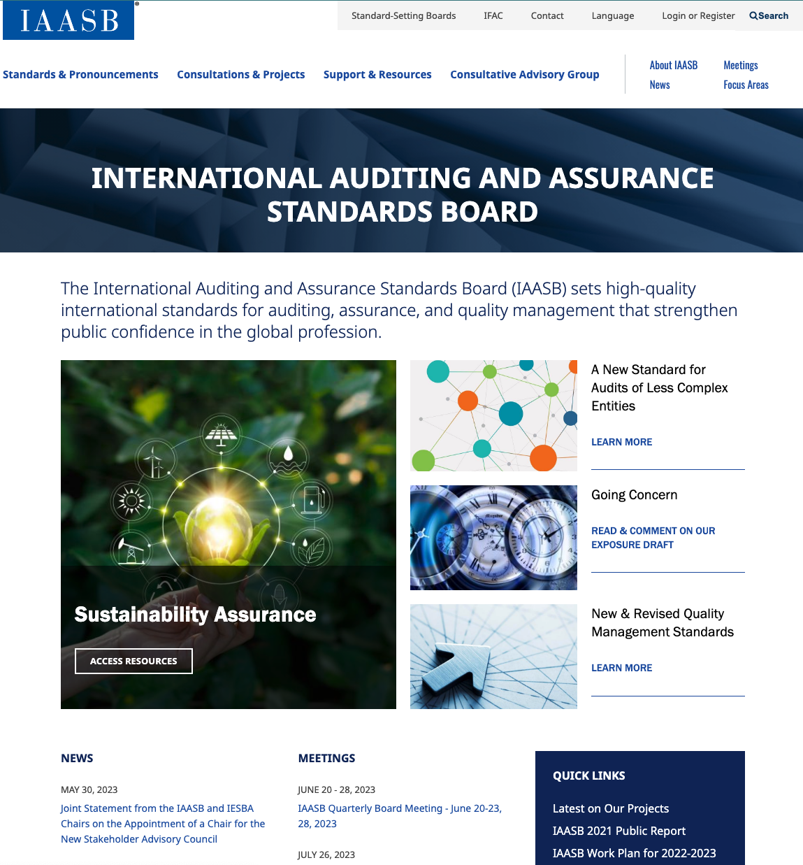 International Auditing and Assurance Standards Board (IAASB) | IFC Beyond the Balance Sheet